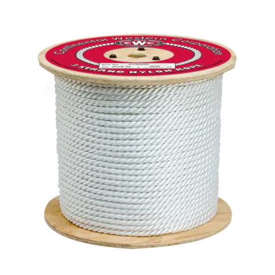 1/2 in. x 600 ft. Nylon Rope 3-Strand White - 315055 | CWC